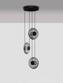 Matně černé skleněné LED stmívatelné závěsné svítidlo ø 35 cm Ballet – Nova Luce