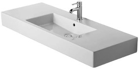 Duravit Vero - Umyvadlo 1250x490 mm, s 1 otvorem pro baterii, alpská bílá 0329120000