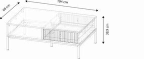 Konferenční stolek Maggiore 104 cm černý/zlatý II
