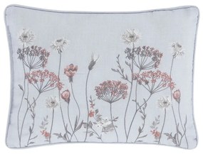 Růžovo-šedý polštář Catherine Lansfield Meadowsweet Floral, 30 x 40 cm