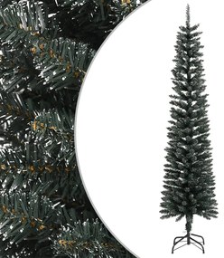 Umělý úzký vánoční stromek se stojanem zelený 240 cm PVC,  345187 HangarStore.cz