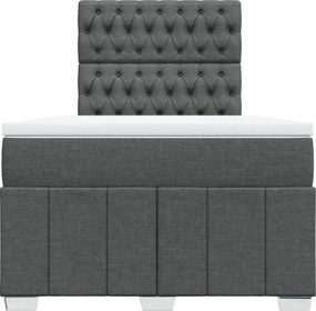 Box spring postel s matrací tmavě šedá 120x190 cm textil 3291615