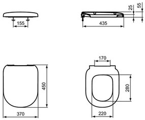 Ideal Standard Playa WC sedátko softclose Duroplast J493001