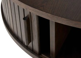 Designový konferenční stolek Palomino 85 cm tmavě hnědý dub