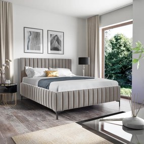 Eka Čalouněná postel INTIMA+ 120x200 cm Barva látky Trinity: Černá (Trinity 2316), Úložný prostor: Bez úložného prostoru, Barva nožek postele: Černá