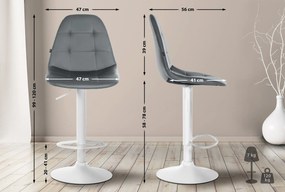 Barová židle Elmore umělá kůže W – šedá
