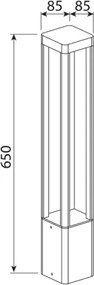 Sloupkové LED svítidlo McLED Rhea 7W 4000K IP65 černá ML-515.010.19.0