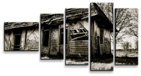 Sablio Obraz - 5-dílný Starý dům - 100x60 cm