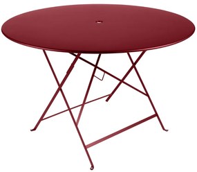 OnaDnes -20% Červený kovový skládací stůl Fermob Bistro Ø 117 cm