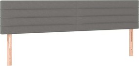 Box spring postel s matrací tmavě šedá 200x200 cm textil 3126350