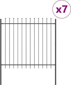 Zahradní plot WOERDEN 7 ks 11,9 x 1,5 m Práškově lakovaná ocel 3334132