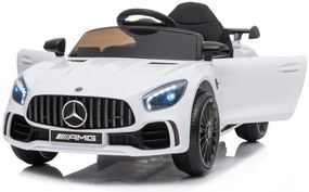 Dětské elektrické autíčko s dálkovým ovládáním BestBerg BBCC-50W – Mercedes-Benz AMG GT R / nosnost 25 kg / Li-Ion baterie / bílá
