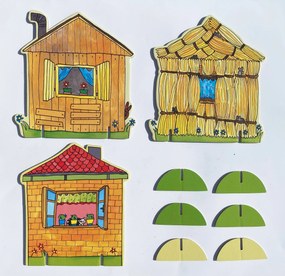 MARIONETINO- Tři prasátka - soubor kulis do loutkového divadla