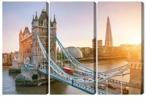 Vícedílný obraz Tower Bridge Při Východu Slunce Nedostatek Nedostatek Plátno Canvas 150x100