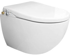 EBS Urban City Závěsné WC Rimless s bidetovacím sedátkem, bílé