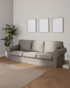 Potah na pohovku IKEA Ektorp 3-místná rozkládací, NOVÝ MODEL 2013 barva šedá látka pletený vzor