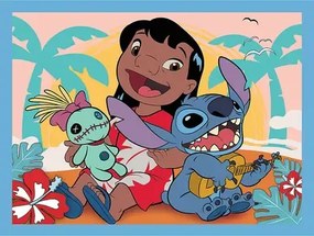 Trefl - Puzzle - LiloStitch: Šťastný den (2x puzzle + pexeso) / 30+48