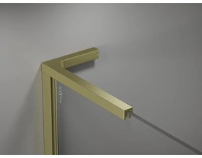 Mexen, Mexen Kioto-X L sprchová stěna 120 x 200 cm, průhledná 10 mm, zlatý kartáč - 800-120-107-55-00-X