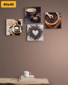 Set obrazů kouzlo kávy Varianta: 4x 60x60