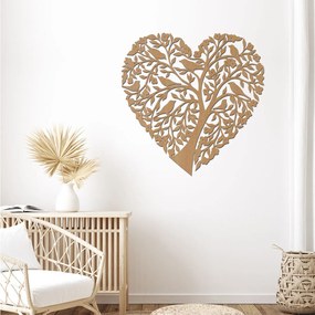 dřevo života Dřevěná dekorace na zeď ZPÍVAJÍCÍ SRDCE Barevný vzor: Bílá, Rozměry (cm): 40x40