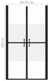 vidaXL Sprchové dveře polomatné ESG (88–91) x 190 cm