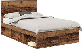 Rám postele Staré dřevo 135 x 190 cm Masivní borové dřevo 3409370