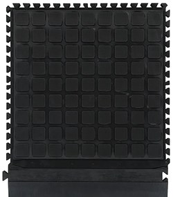 Černá podlahová protiúnavová protiskluzová rohož (okraj) - délka 55 cm, šířka 45