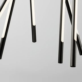 LED lustr Raccio 85 černé s dálkovým ovládáním