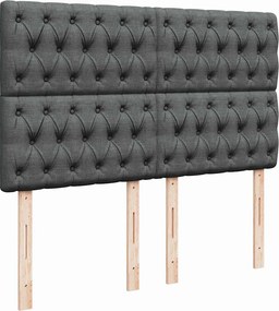 Box spring postel s matrací tmavě šedá 160x200 cm textil 3292115