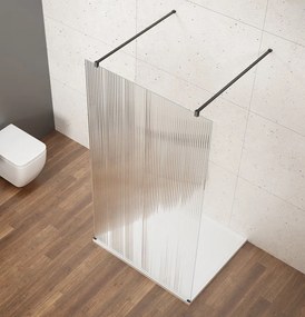 Gelco Gelco, VARIO BLACK jednodílná sprchová zástěna do prostoru, sklo nordic, 1100 mm, GX1511-02
