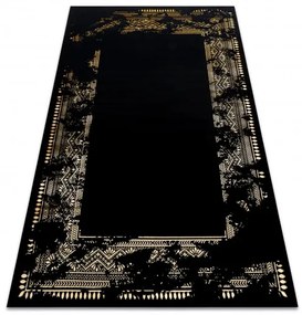 Dywany Łuszczów Kusový koberec Gloss 408C 86 glamour black/gold - 120x170 cm