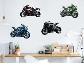 Sada motorek samolepky na zeď arch 100 x 65 cm