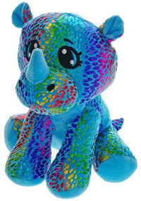 Nosorožec Star Sparkle plyšový modrý 16 cm sedící