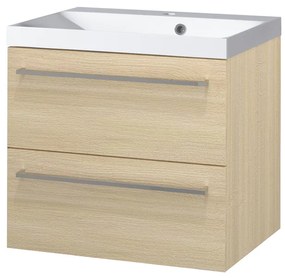 Mereo Mereo, Bino, koupelnová skříňka s umyvadlem z litého mramoru 61 cm, CN630M