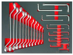 Dílenský vozík s nářadím | 12 zásuvek | Červený Matabro MB-TC05 | 542 ks
