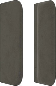 Čelo postele typu ušák tmavě šedé 163x16x78/88 cm samet 3118683