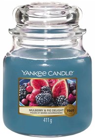 Yankee Candle vonná svíčka Classic ve skle střední Mulberry & Fig Delight 411g