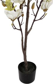 Dekorační stromek Magnolia s bílými květy - 20*15*120 cm