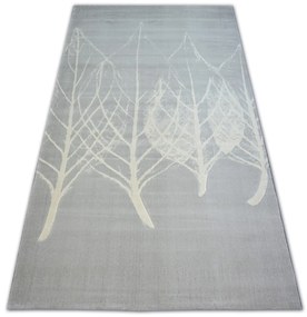 Kusový koberec SCANDI 18281/652- listy šedý / krémový
