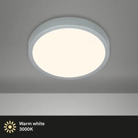 Briloner 3700-014-LED Stropní svítidlo RUNA LED/16W/230V 3000K pr. 28cm stříbrná