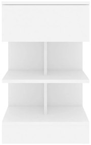 Noční stolky 2 ks bílé 40 x 35 x 65 cm dřevotříska