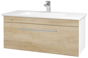 Dřevojas Koupelnová skříň ASTON SZZ 100 Varianta: N01 Bílá lesk / Úchytka T03 / D15 Nebraska