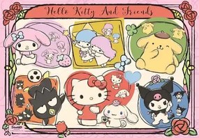 CLEMENTONI Puzzle Hello Kitty a přátelé: Roztomilá koláž / 1000 dílků