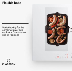Klarstein Delicatessa 70 Flex, vestavná indukční varná deska, 4 zóny, 7000W, sklokeramika