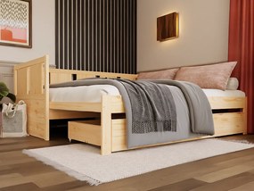 Tartak Meble Rozkládací postel ANDY se šuplíkem 90-180x200 cm Zvolte barvu: Bílá