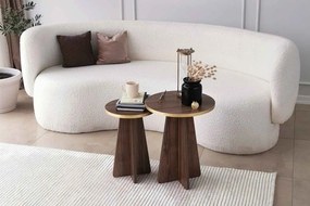 Sada konferenčních stolků Abrina 40 cm vzor ořech