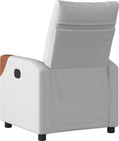 Elektrické polohovací křeslo obláčkově šedé textil 3323989