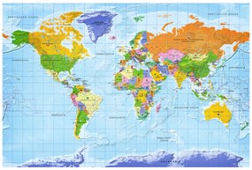 Korková  nástěnná dekorační tabule Mapa světa: Vlajky zemí