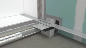 Hansgrohe RainDrain Flex, vrchní sada sprchového žlabu 1200, zkracovatelný, pro instalaci ke zdi, kartáčovaný černý chrom, HAN-56054340