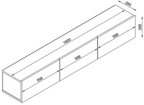 Televizní stolek DEKARA sapphire/antracit
